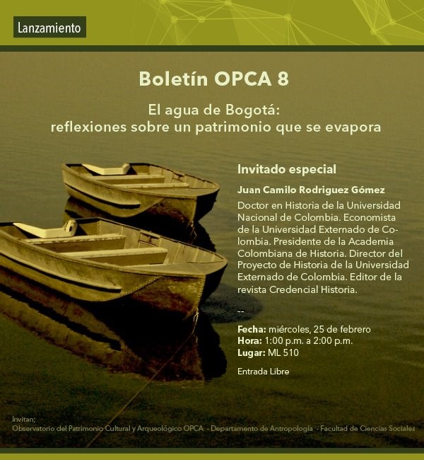 Lanzamiento Boletín OPCA 8. El agua de Bogotá: reflexiones sobre un ...